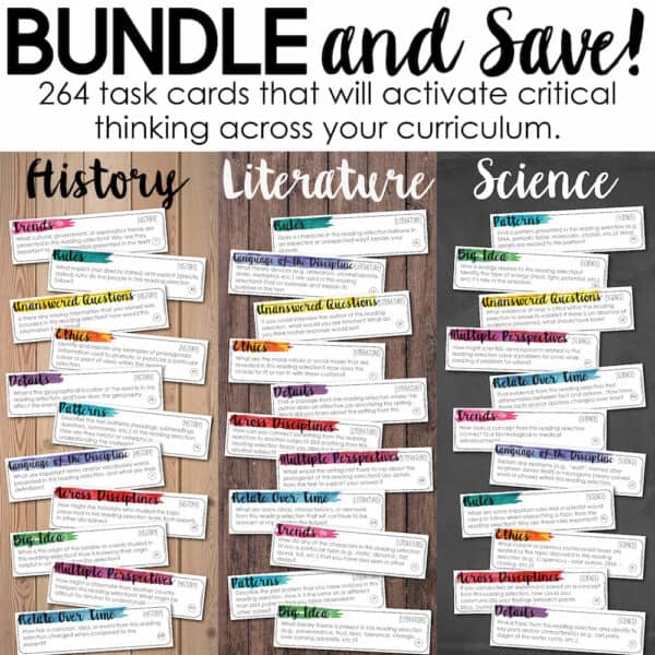 Depth and Complexity Task Card Bundle • Teacher Thrive