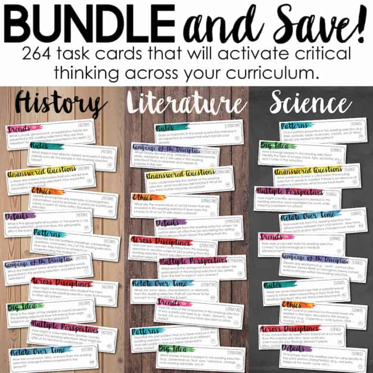 Depth and Complexity Task Card Bundle • Teacher Thrive