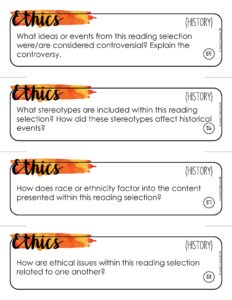 Depth and Complexity Task Cards for History/Social Studies • Teacher Thrive