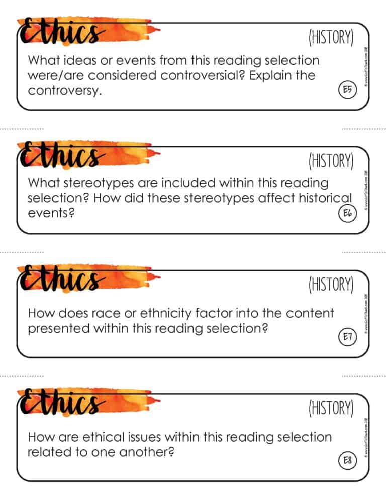 Depth and Complexity Task Cards for History/Social Studies • Teacher Thrive