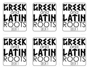 Greek and Latin Roots Card Game • Teacher Thrive
