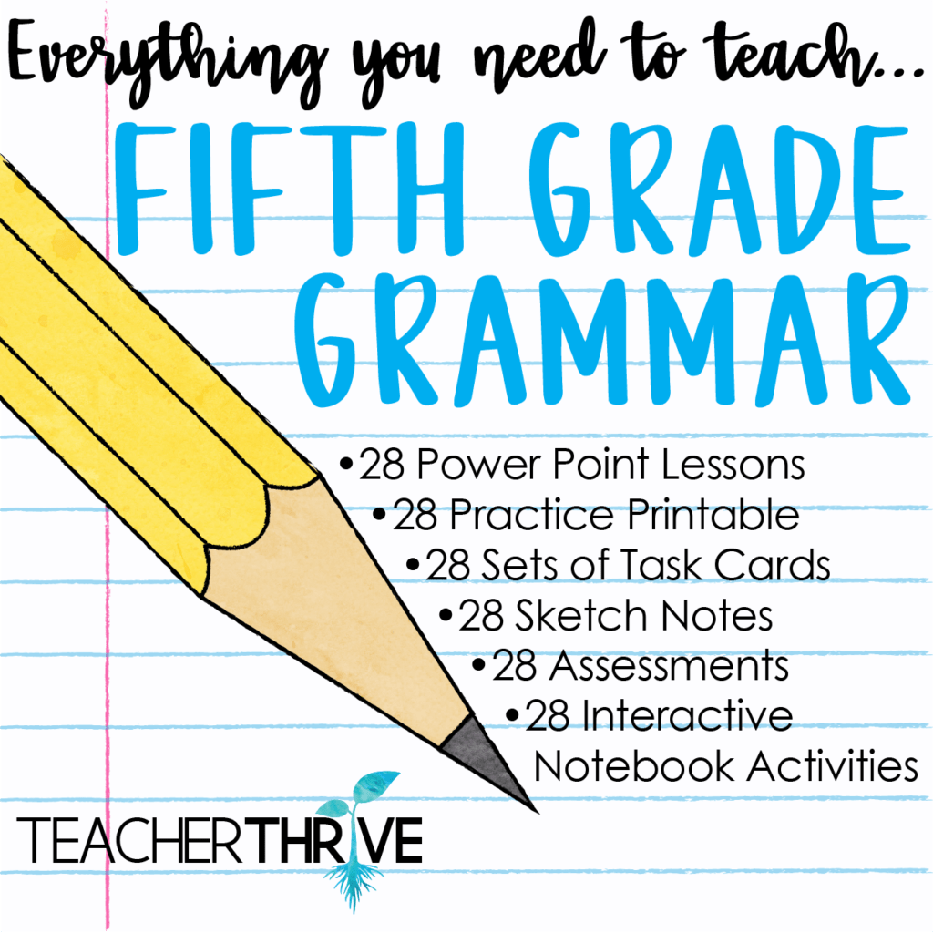 Fifth Grade Grammar Bundle • Teacher Thrive