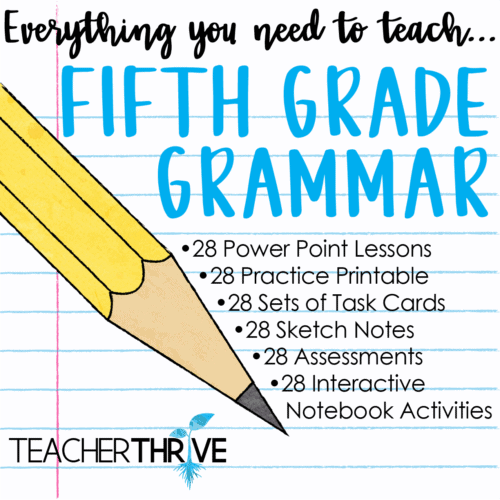 Fifth Grade Grammar Bundle • Teacher Thrive