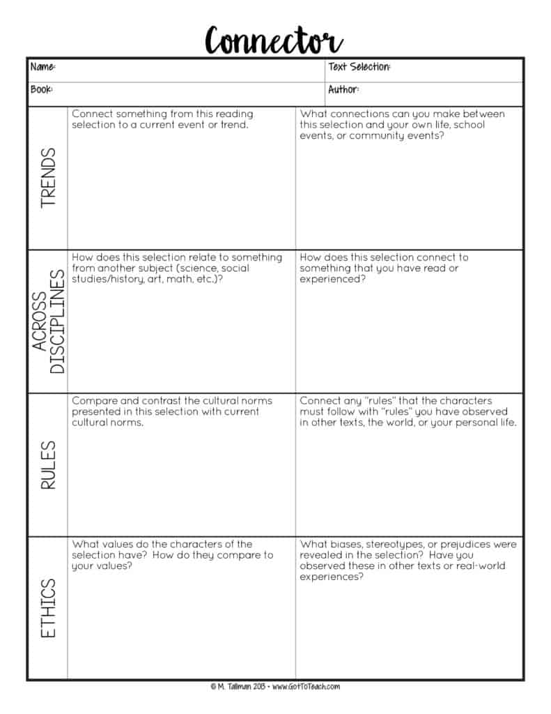 Depth and Complexity Literature Circles • Teacher Thrive