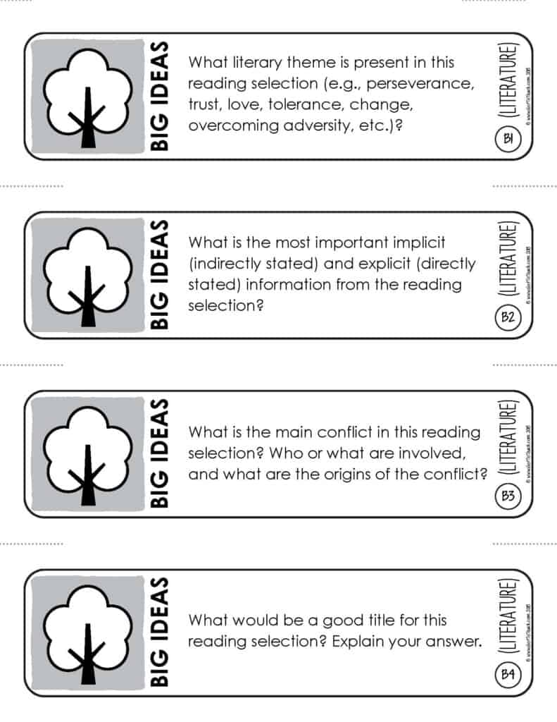 Depth and Complexity Task Cards for Literature • Teacher Thrive