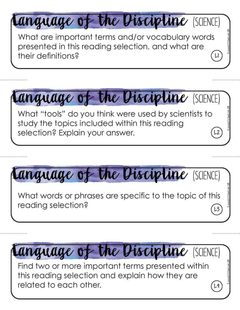 Depth and Complexity Task Cards for Science • Teacher Thrive