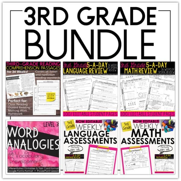 3rd Grade Daily Math Spiral Review • Teacher Thrive