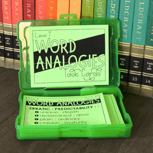 Word Analogies Level 7 • Teacher Thrive