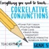Fifth Grade Grammar: Correlative Conjunctions • Teacher Thrive