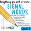 Fifth Grade Grammar: Signal Words • Teacher Thrive