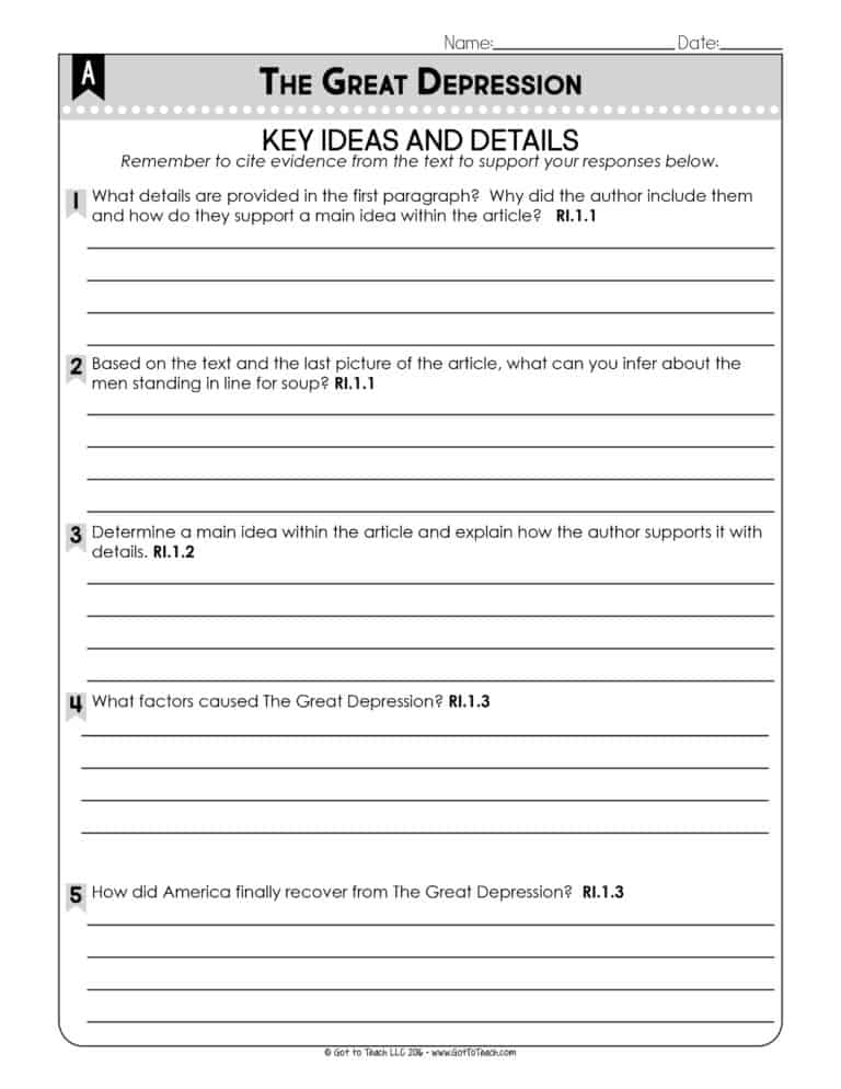 Close Reading and Fluency Practice: FDR & The Great Depression ...