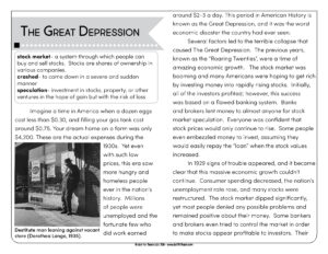 Close Reading and Fluency Practice: FDR & The Great Depression ...