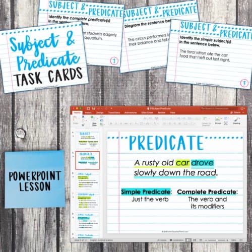 Fifth Grade Grammar: Subject and Predicate • Teacher Thrive