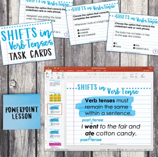 Fifth Grade Grammar: Shifts in Verb Tense • Teacher Thrive