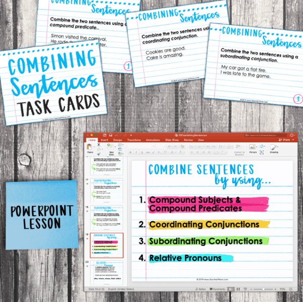 Fifth Grade Grammar: Combine Sentences • Teacher Thrive