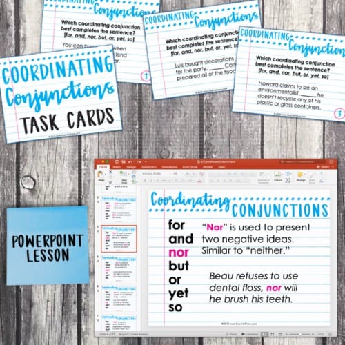 Fifth Grade Grammar: Coordinating Conjunctions • Teacher Thrive