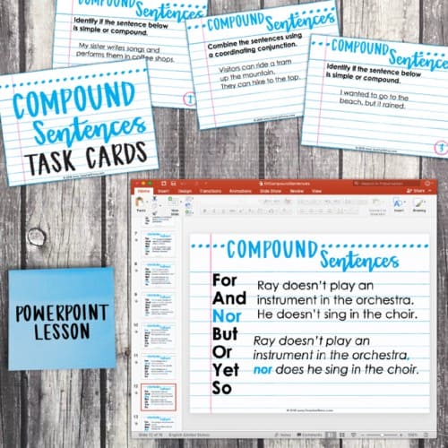 Fifth Grade Grammar: Compound Sentences • Teacher Thrive