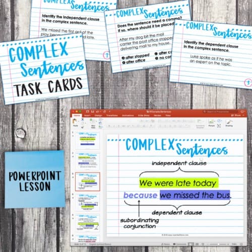 Fifth Grade Grammar: Complex Sentences • Teacher Thrive