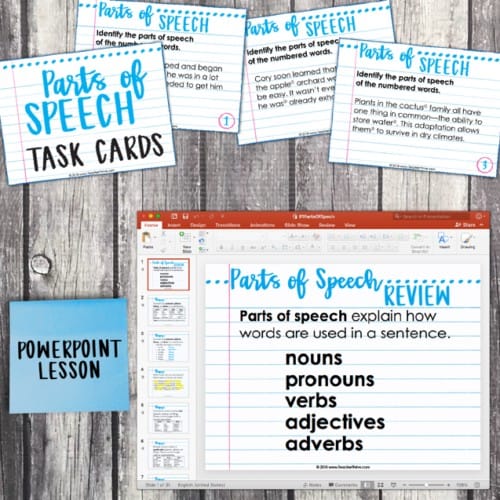 Fifth Grade Grammar: Parts of Speech Review • Teacher Thrive