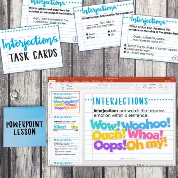 Fifth Grade Grammar: Interjections • Teacher Thrive