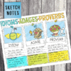Fifth Grade Grammar: Idioms, Adages & Proverbs • Teacher Thrive