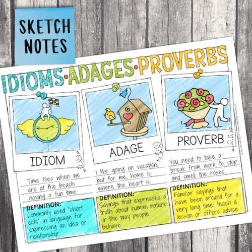 Fifth Grade Grammar: Idioms, Adages & Proverbs • Teacher Thrive