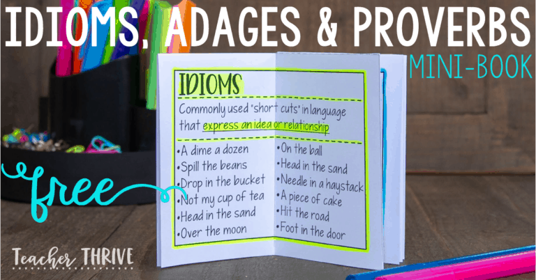 Idioms, Adages, and Proverbs • Teacher Thrive