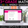3rd Grade Weekly Math Assessments [DIGITAL] • Teacher Thrive