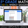 5th Grade Weekly Math Assessments [DIGITAL] • Teacher Thrive