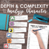 FREE Depth and Complexity Character Analysis Task Cards • Teacher Thrive
