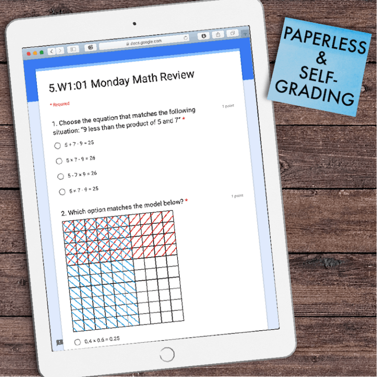5th Grade Daily Math Spiral Review [DIGITAL] • Teacher Thrive
