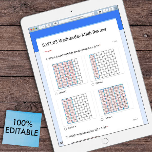 5th Grade Daily Math Spiral Review [DIGITAL] • Teacher Thrive