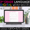 3rd Grade Weekly Language Assessments [DIGITAL] • Teacher Thrive