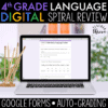 4th Grade Language Spiral Review [DIGITAL] • Teacher Thrive