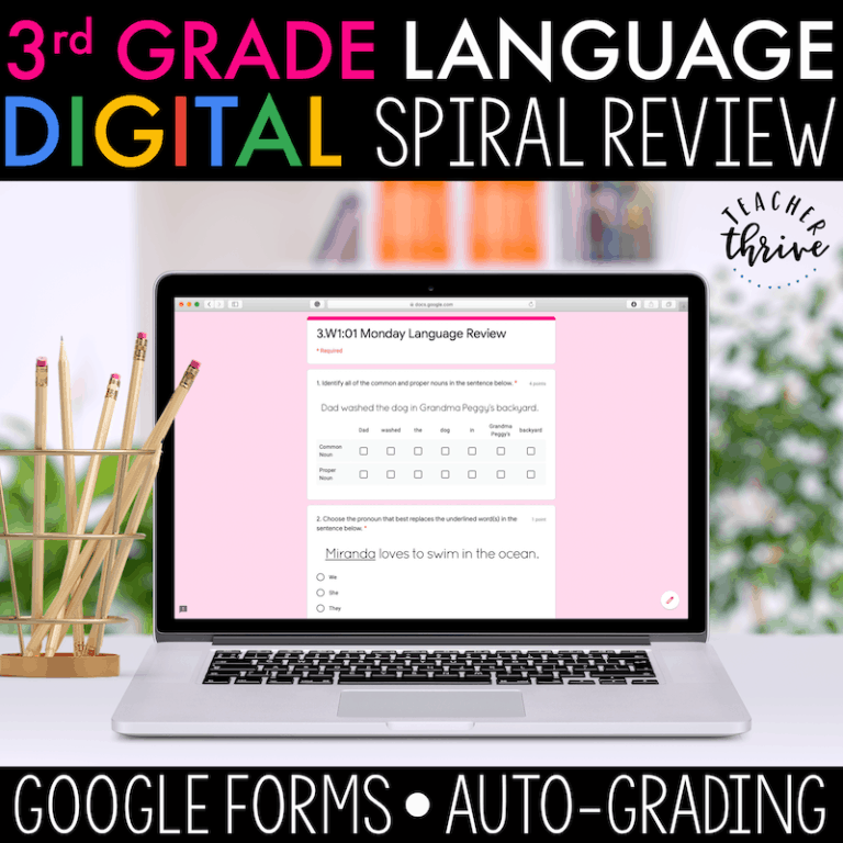 3rd Grade Language Spiral Review [DIGITAL] • Teacher Thrive