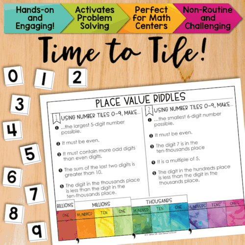 Math Tiles: Place Value Riddles • Teacher Thrive