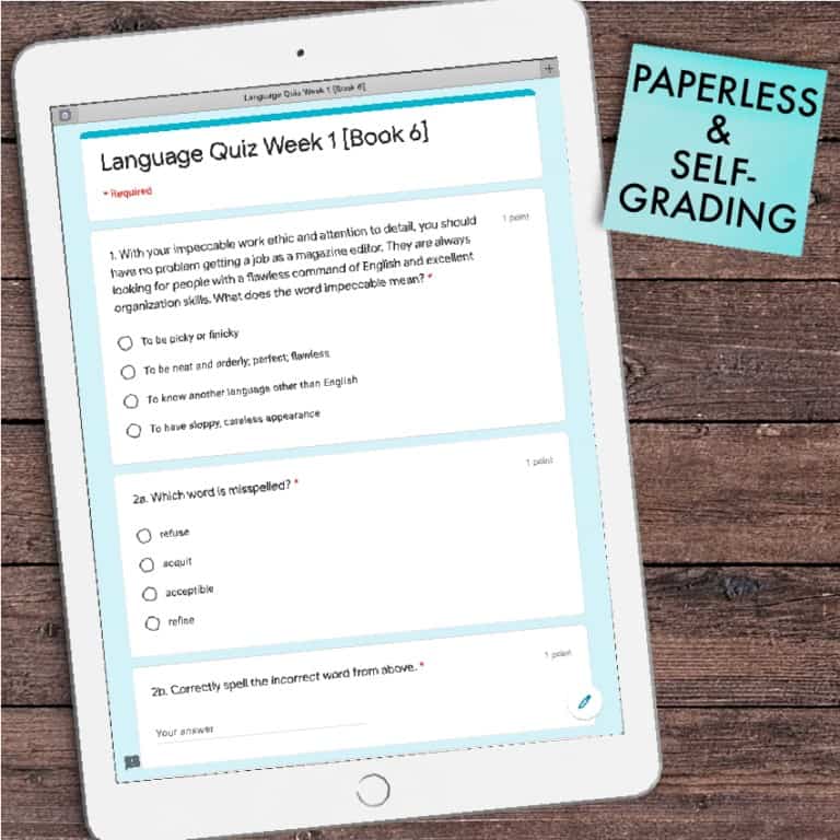 6th Grade Weekly Language Assessments [DIGITAL] • Teacher Thrive