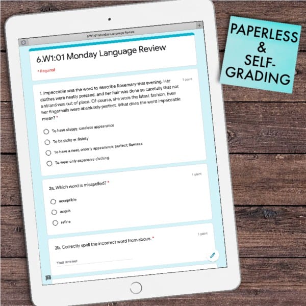 6th Grade Language Spiral Review [DIGITAL] • Teacher Thrive