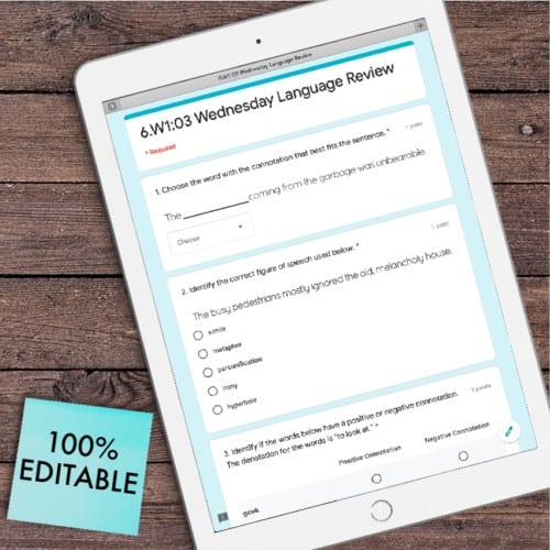 6th Grade Language Spiral Review [DIGITAL] • Teacher Thrive