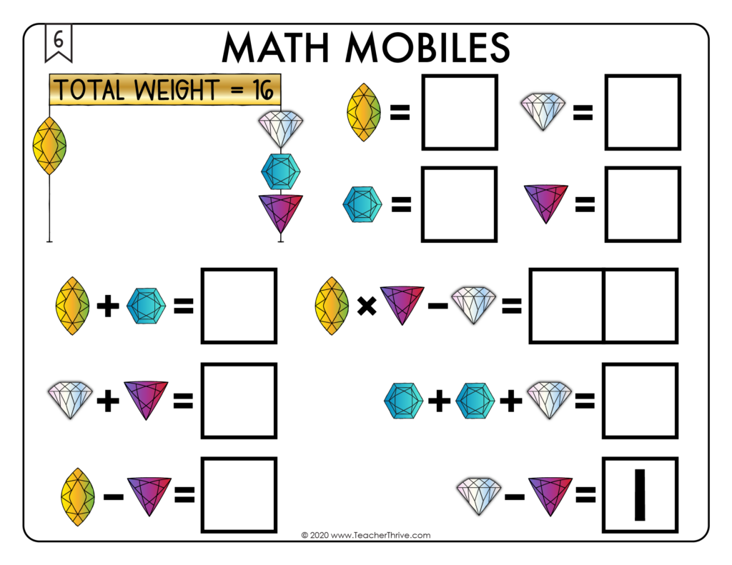 Math Tiles: Math Mobiles • Teacher Thrive