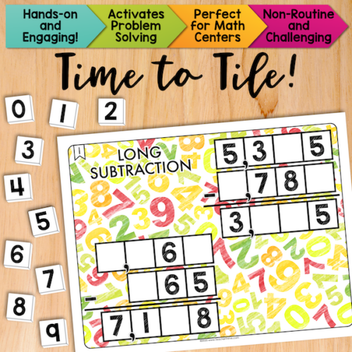 Math Tiles: Long Subtraction • Teacher Thrive