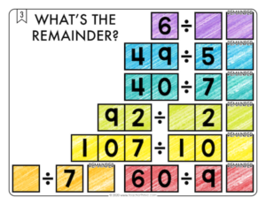 Math Tiles: What's the Remainder • Teacher Thrive