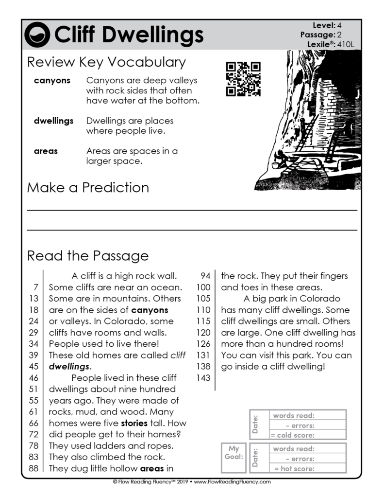 Level 4: Flow Reading Fluency (PRINTABLE) • Teacher Thrive