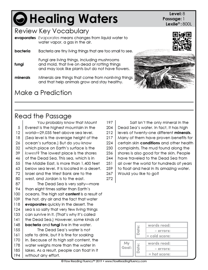 Level 8: Flow Reading Fluency (PRINTABLE) • Teacher Thrive