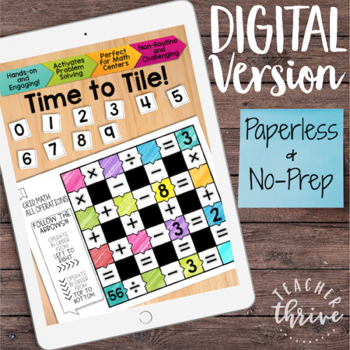 Math Tiles: Math Grids (All Operations) • Teacher Thrive