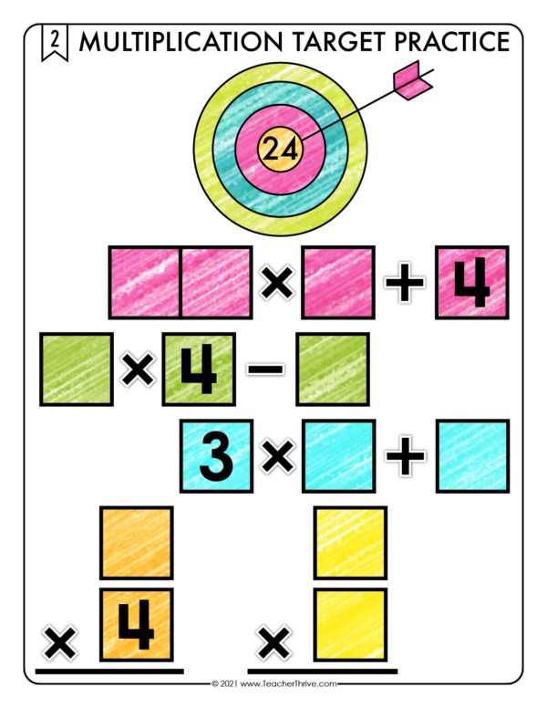 Math Tiles: Multiplication Target Practice • Teacher Thrive