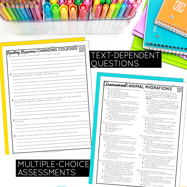 3rd Grade Cause and Effect Nonfiction Text Structure Reading ...