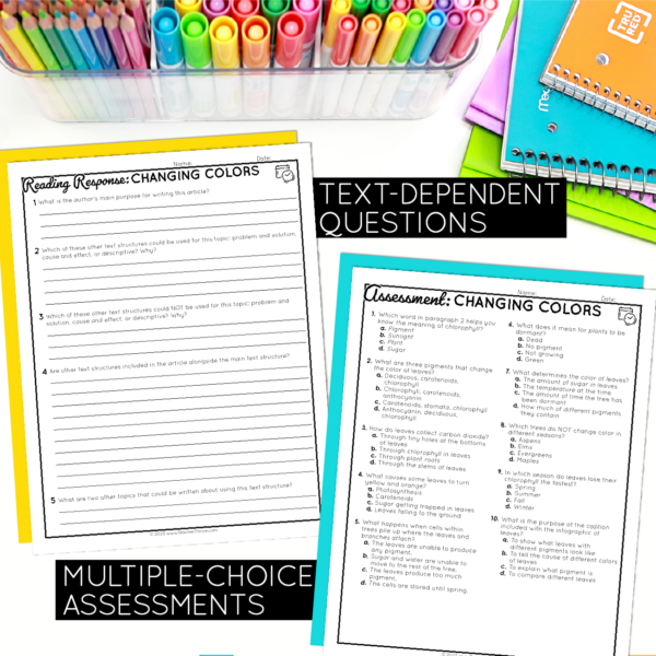3rd Grade Order and Sequence Nonfiction Text Structure Reading ...