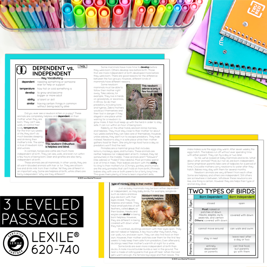 3rd Grade Compare and Contrast Nonfiction Text Structure Reading ...