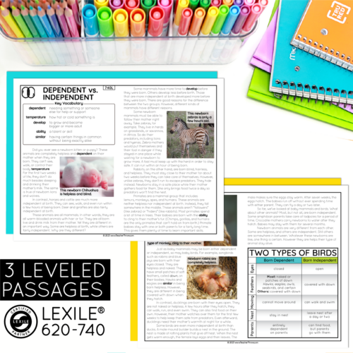 3rd Grade Compare and Contrast Nonfiction Text Structure Reading ...